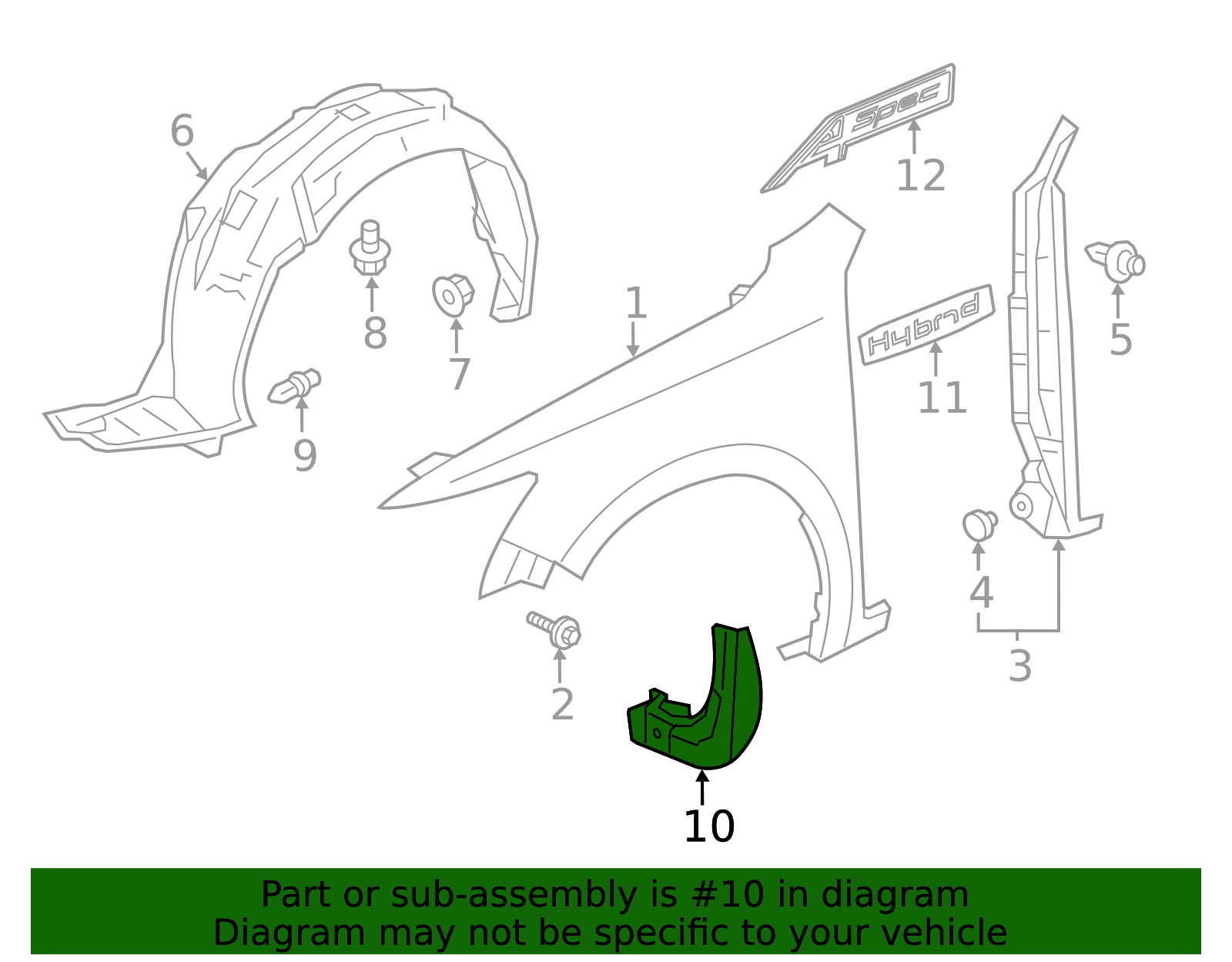 08P00-TX6-240A - Splash Guard Set - Bellanova White Pearl 2016-2018 ...