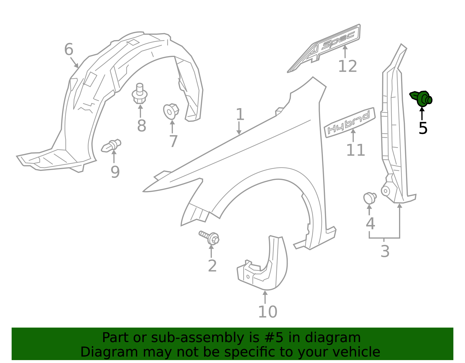 1991-2022 Acura Rear Shield Clip 91545-SE0-003 | OEM Parts Online