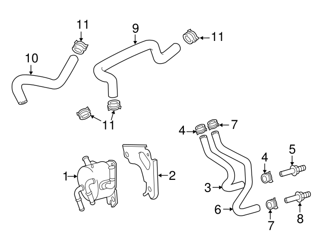 32914-06010 - Automatic Transmission Oil Cooler Bracket 2016-2018 Lexus ...