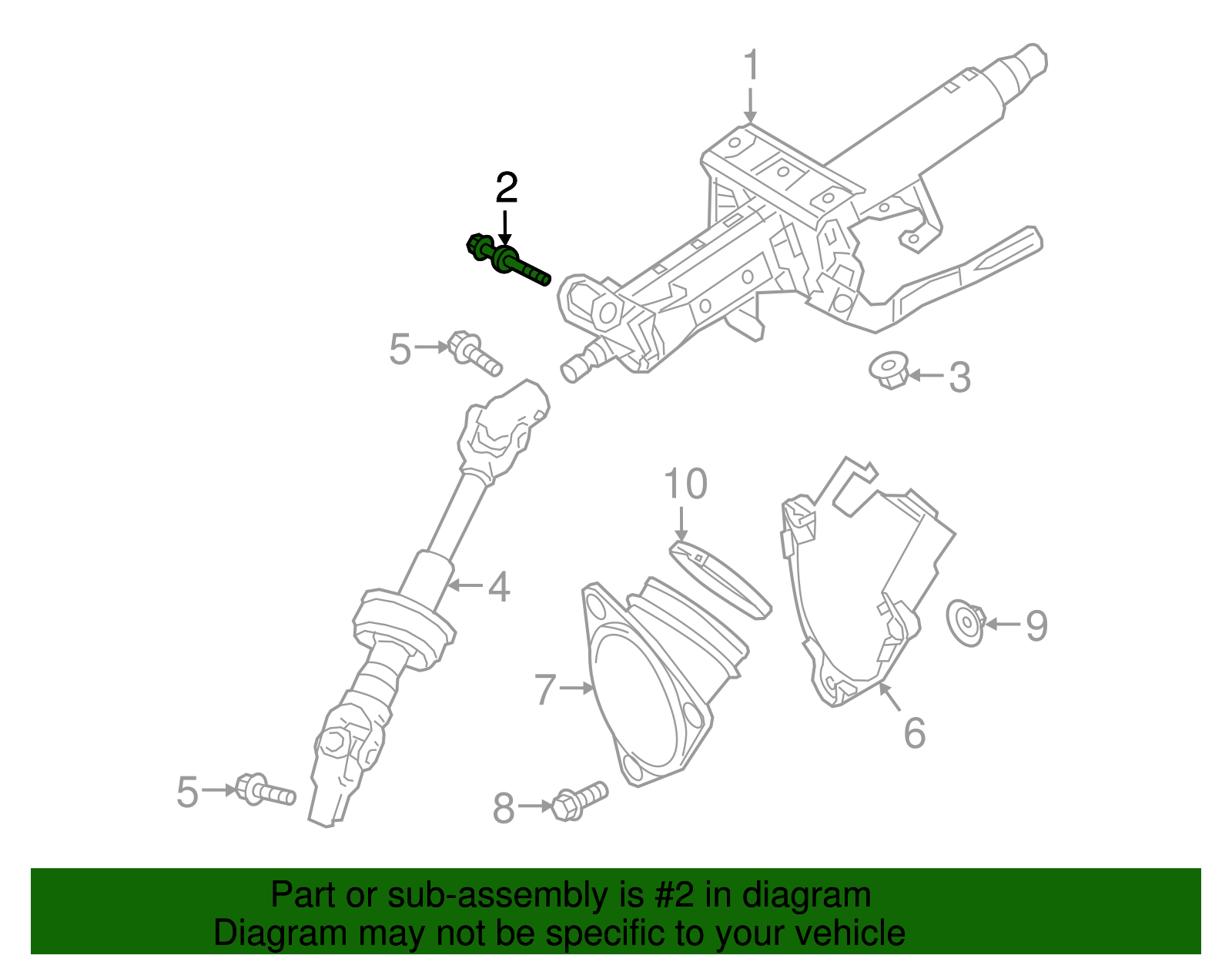 Genuine Toyota Steering Column Bolt part# 90119-10980 for 2013-2025 ...