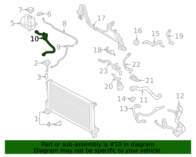 2018-2023 Volvo Reservoir Hose 32339860 | OEM Parts Online