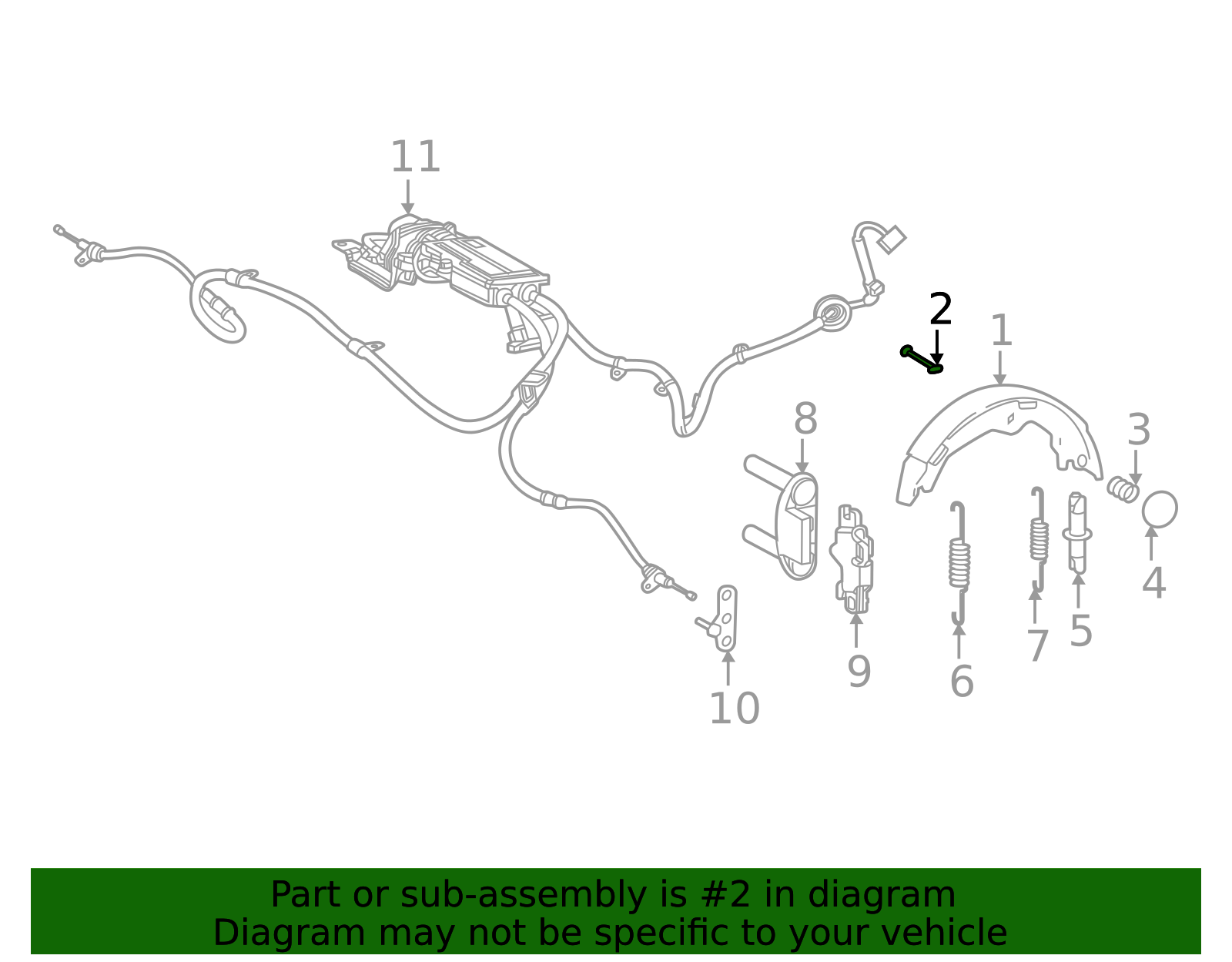 47447-10020 - Park Brake Shoes Pin 2000-2024 Toyota | Brantford Toyota ...
