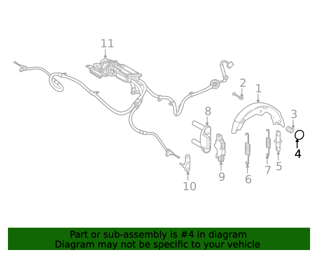47449-30030 - Parking Brake Shoe Hold Down Cup 1985-2024 Toyota | Longo ...