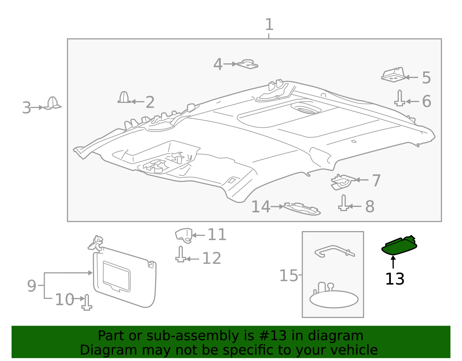 ML3Z-13776-AA - Reading Lmp Assembly 2021-2025 Ford | Big 3 Auto Parts