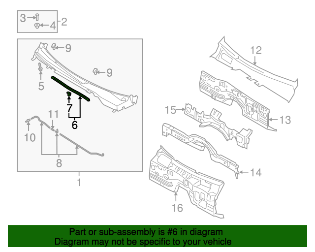 86430-J5000 - Weatherstrip 2018-2021 Kia Stinger | Kia.Parts Store