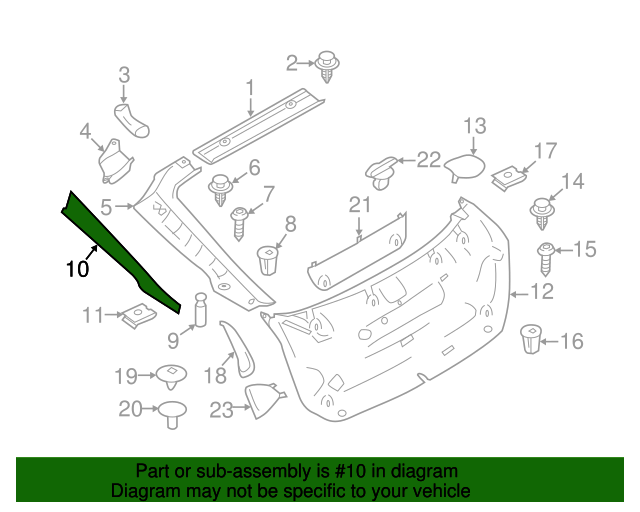 51497328050 - 2014-2019 BMW Outer Molding (51-49-7-328-050) | BMW of ...