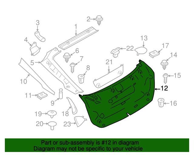 51-49-7-328-240 - Liftgate Trim Cover 2014-2019 BMW | AutoNationParts.com