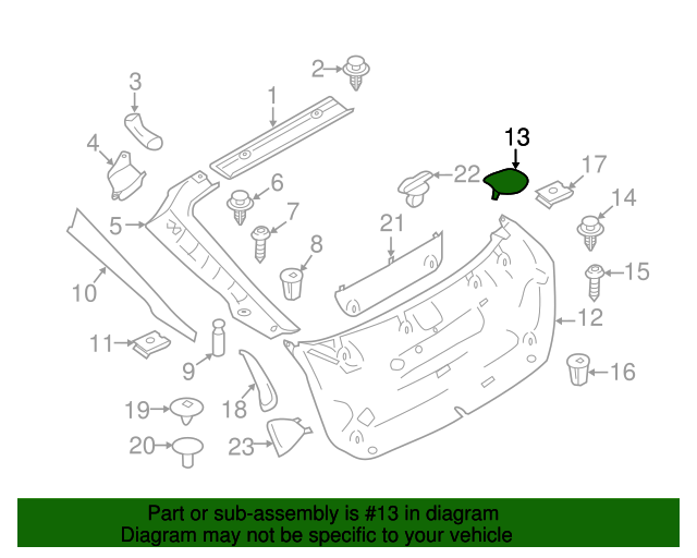51-49-7-329-450 - Liftgate Trim Cover 2014-2019 BMW | AutoNationParts.com