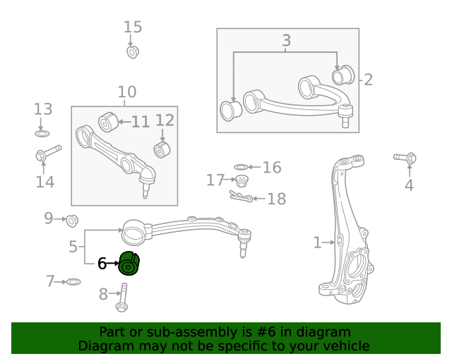 2022-2023 Genesis Ft Lower Control Arm Bushing 54584-T4050 | QuirkParts