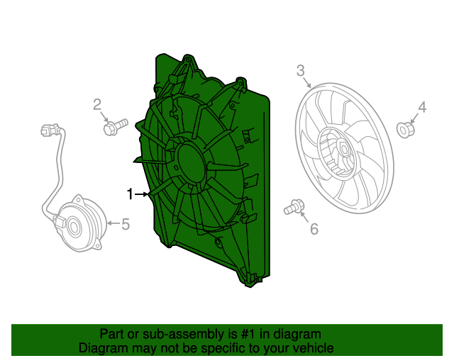 19015-5J6-A01 - Shroud 2016-2021 Honda | Honda Parts Online