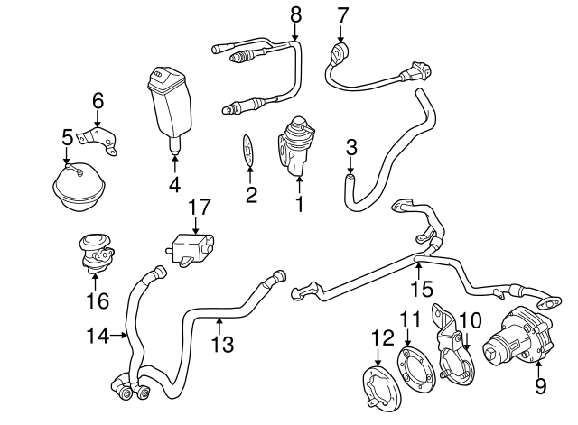 1996-1997 Audi Vacuum Reservoir 038-129-807 | OEM Parts Online