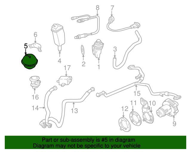 038-129-807 - Vacuum Reservoir 1996-1997 Audi | Audi OEM Parts