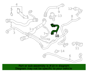 Genuine BMW 17-12-9-894-757 | Coolant Hose | FREE Shipping on Most ...