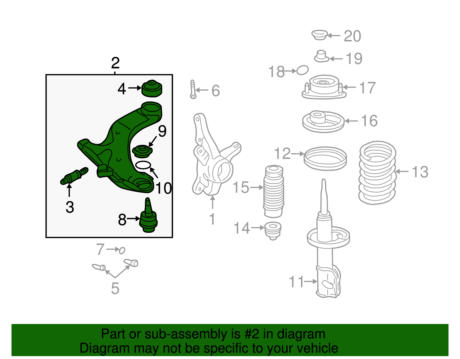 2001-2006 Hyundai Lower Control Arm 54500-2D002-DS | OEM Parts Online