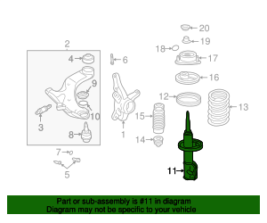 2001-2006 Hyundai Elantra Strut 54661-2D100 | OEM Parts Online