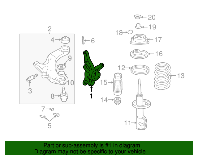 51716-2D010 - Knuckle - 2001-2004 Hyundai Elantra | World OEM Parts Hyundai