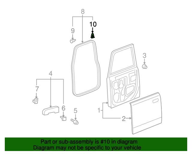 Door Weather-Strip Retainer Clip - Toyota (67867-12150) | Toyota Parts