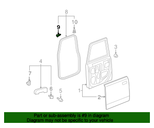 1995-2006 Toyota Door Weather-Strip Clip 67869-32020 | Toyota Parts Center