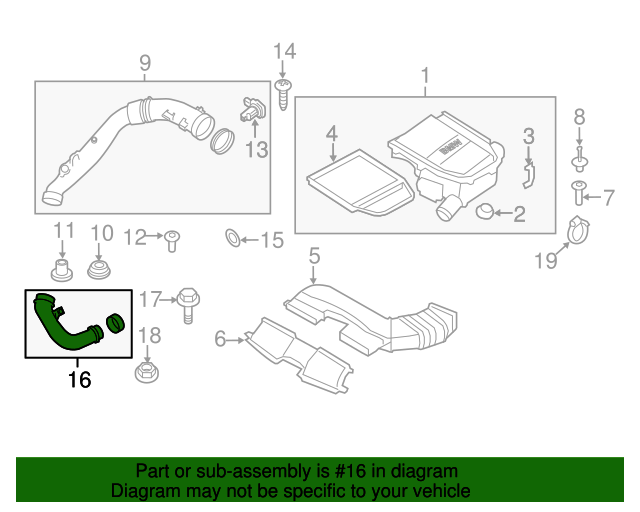 13717599290 - 2011-2015 BMW Air Outlet Tube (13-71-7-599-290) | BMW of ...