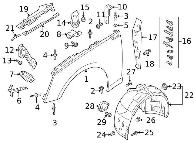 WHT-003-841 - Fender Liner Retainer Screw 2011-2023 Audi | Euro Parts 4 ...
