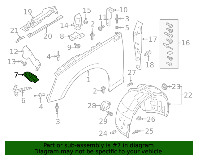 2018-2023 Audi Front Bracket 8W6-821-467 | Audi USA Parts