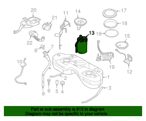 2007-2010 BMW X3 Fuel Pump 16117198406 | OEM Parts Online