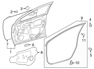 2016-2018 Toyota Water Deflector 67832-12540 | Toyota Parts Center