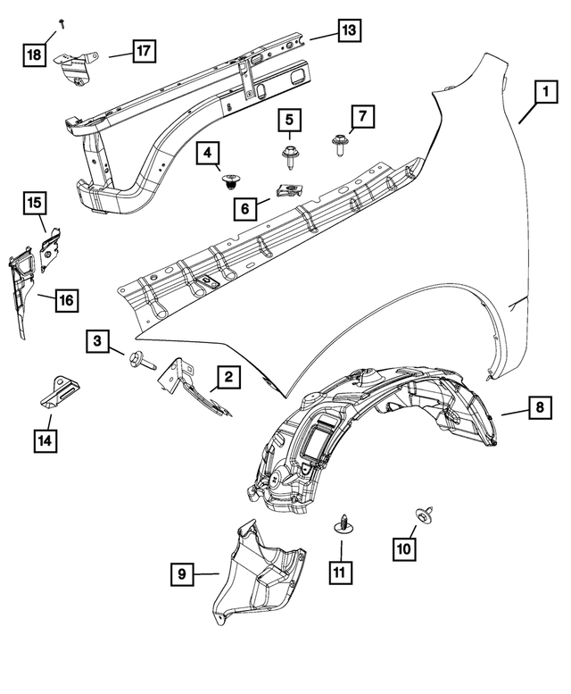 2014-2019 Ram Wheelhouse Shield, Right 68235366AC | Mopar eStore