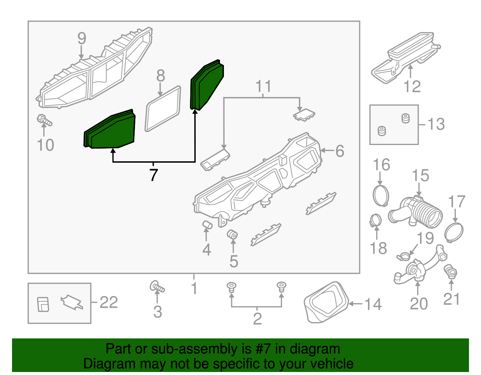 Genuine Porsche 991-110-130-00 |991 911 (2012-2016) Air Filter Element ...