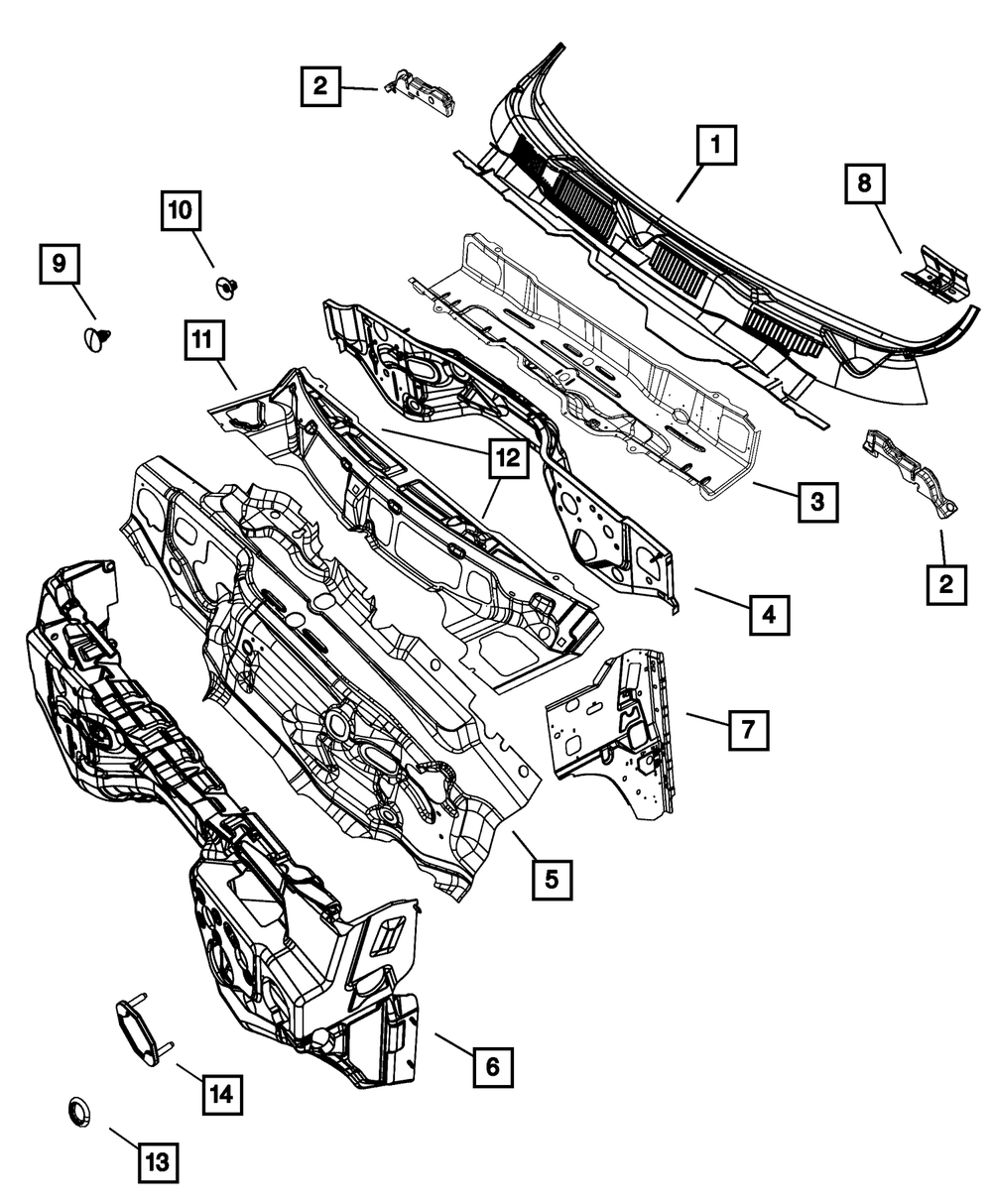 2014-2019 Ram Cowl Top Panel 68214110AE | Mopar eStore