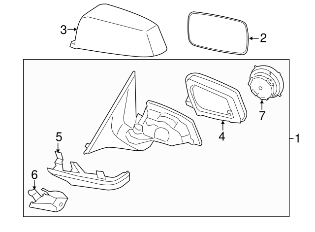 51167282116 - 2010-2012 BMW Mirror Assembly (51-16-7-282-116) | BMW of ...
