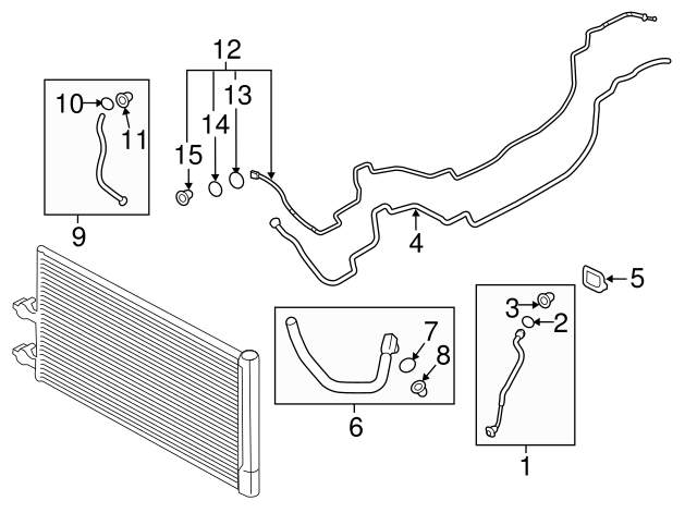 2016-2022 Volvo A/C Refrigerant Discharge Hose 32226282 ...