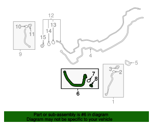 Volvo OEM A/C Refrigerant Discharge Hose Part# 31369331 | OEM Vehicle Parts