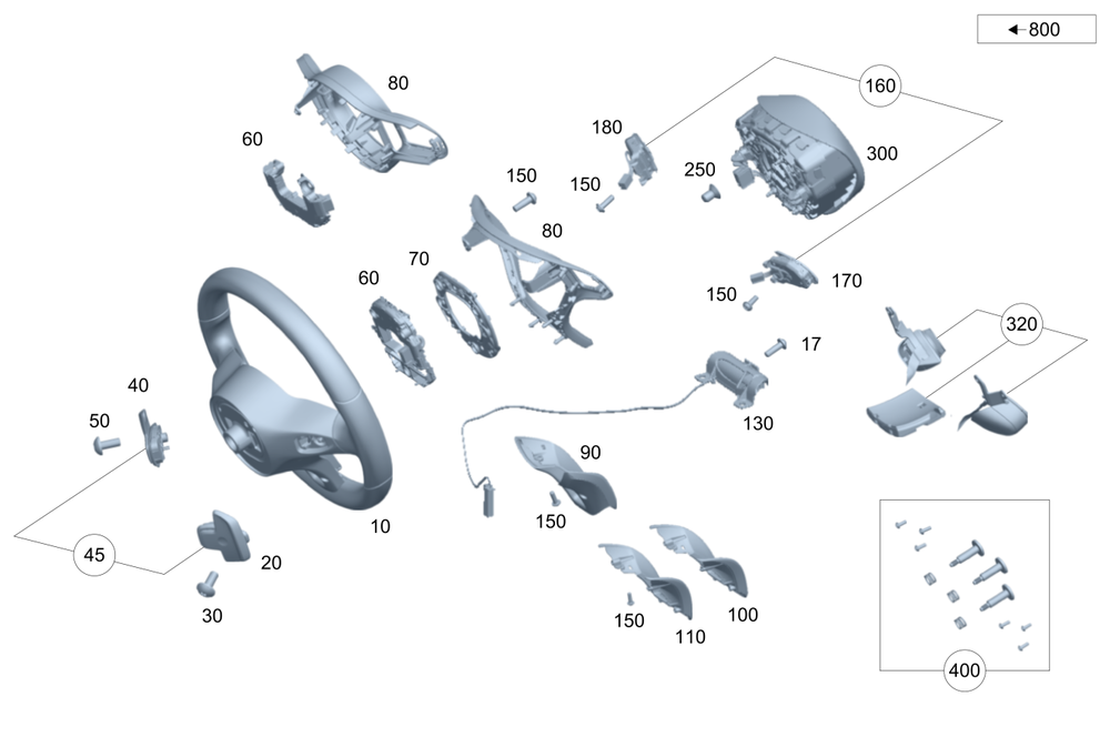 099-905-53-09-64 - Switch Panel Mercedes-Benz USA Parts