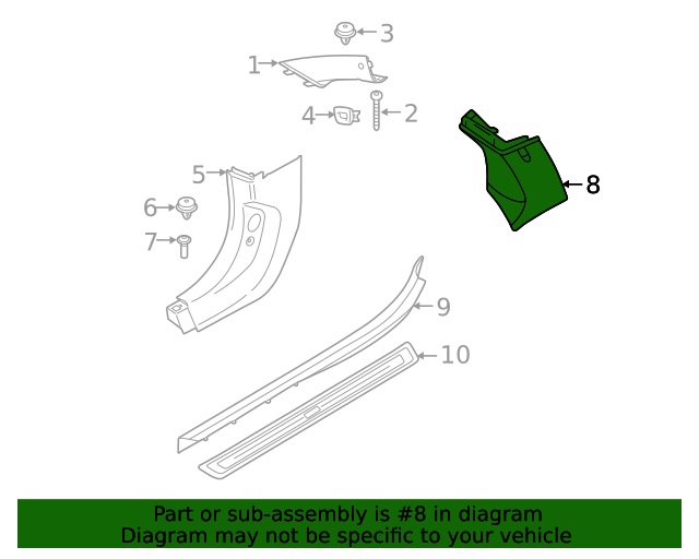 51-43-8-096-864 - Door Pillar Post Trim Set 2021-2024 BMW ...