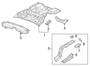 65661-S84-A00ZZ - Frame, L Rear 1998-2002 Honda Accord | Honda Parts Online