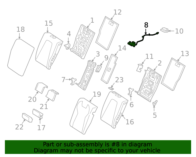 238-920-35-01-64 - Seat Back Lock 2018-2023 Mercedes-Benz | Mercedes ...