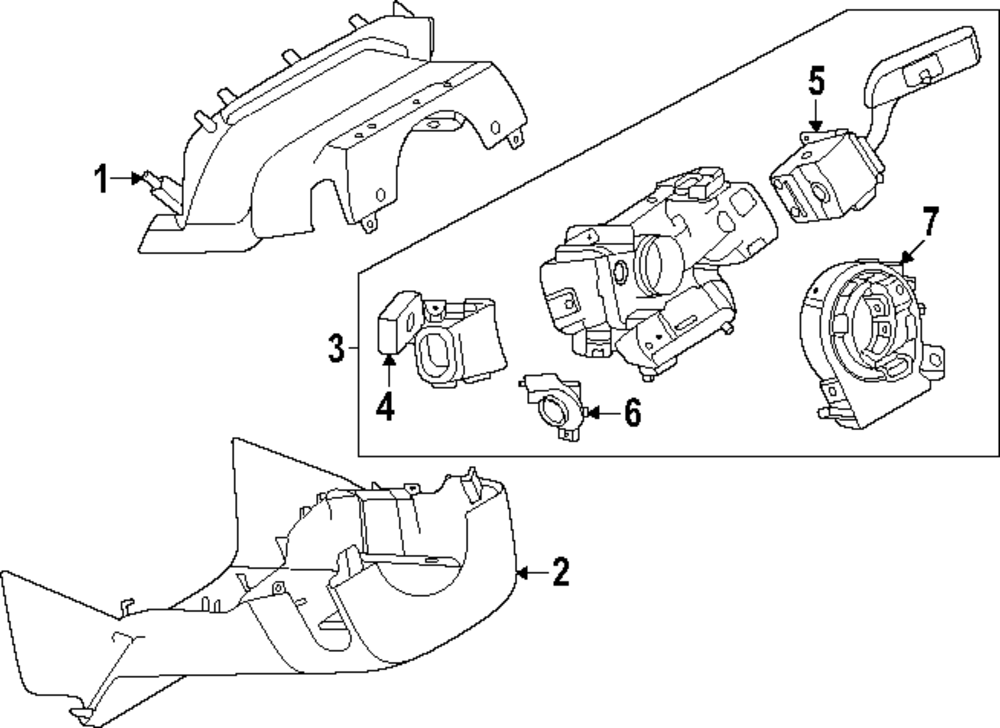 R2TZ-3530-BF - Lower Column Cover 2024-2025 Lincoln Nautilus | Big 3 ...
