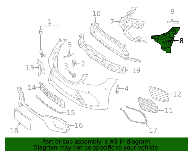 2018-2020 Mercedes-Benz Side Mount 222-885-89-00 | MB OEM Parts