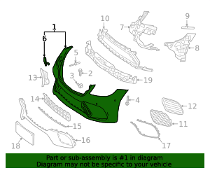 2018-2020 Mercedes-Benz Bumper Cover 222-880-07-01-9999 | MB Parts Center