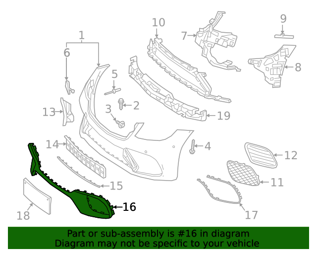 2015-2020 Mercedes-Benz Cover, Bumper Area 222-885-76-01 | Mercedes ...