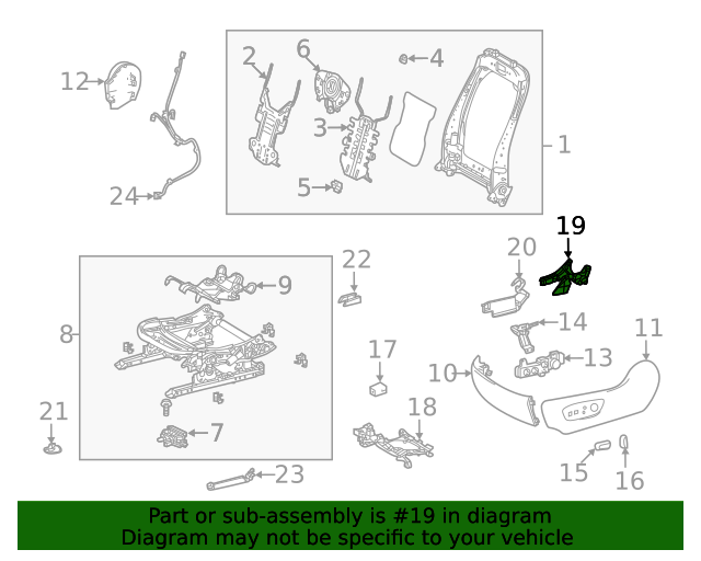 71876-0R040-E0 - Recline Cover - 2020-2022 Toyota Highlander | OEM ...