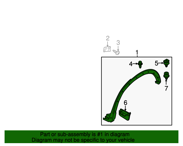 KB7W-51-W50F-8N - Wheel Opening Molding, Passenger Side Rear - 2017 ...