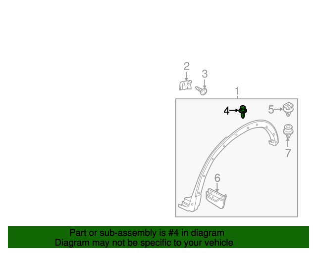 Mazda Wheel Opening Molding Retainer Clip KB8A-51-W24A | Auto Parts