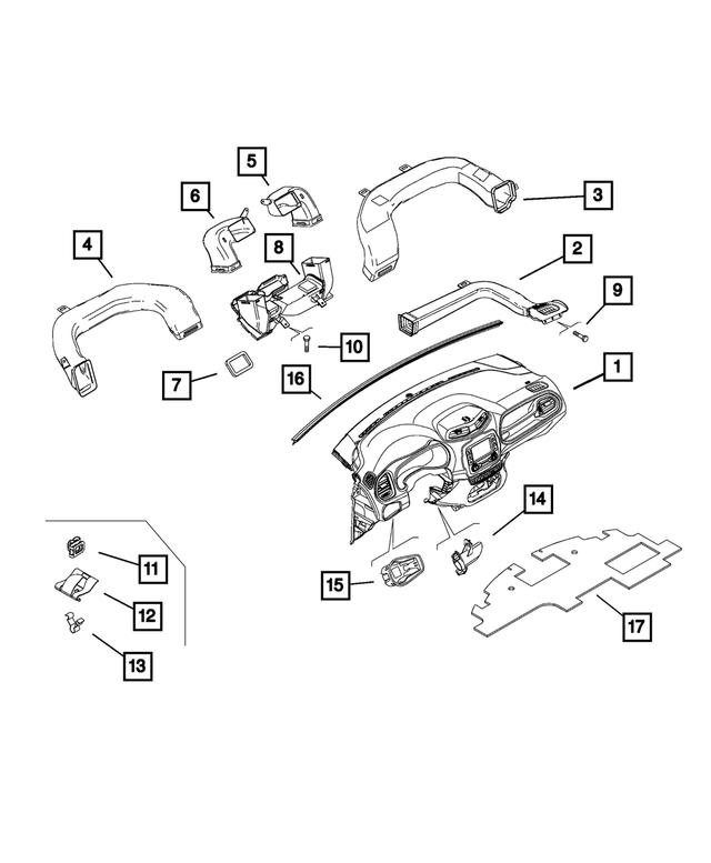 2020-2023 Jeep Renegade Air Duct 68466467AA | Mopar eStore