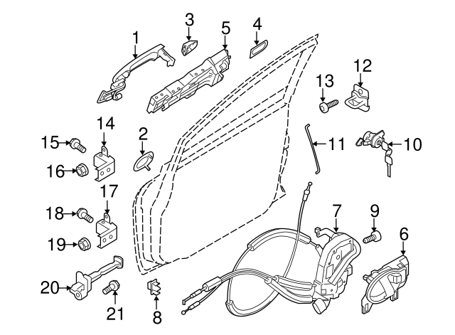 H0600-3WC0A - Lock Cylinder - 2014-2019 Nissan | Conicelli Nissan