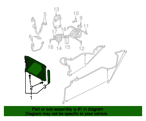 2001-2007 Toyota Highlander Condenser 88460-AZ009 | Toyota Parts Center