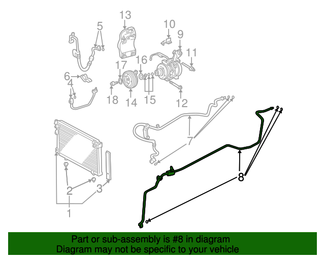 2004-2007 Toyota Highlander Liquid Line 88710-48170 | Toyota Parts Center