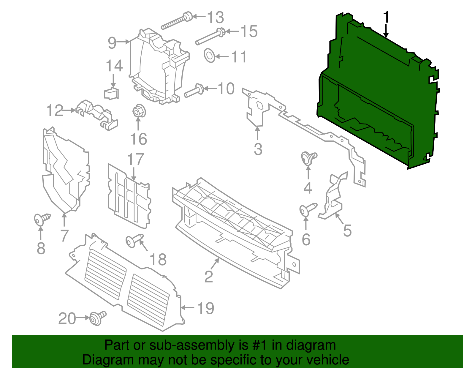Genuine OEM Deflector Assembly Part# LR084885 Fits 2013-2022 Land Rover ...