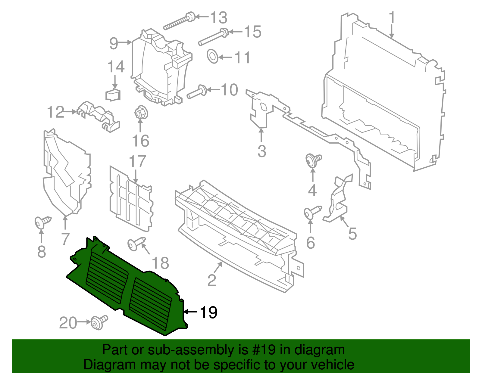 2013-2022 Land Rover Range Rover Radiator Shutter Assembly LR102690 ...